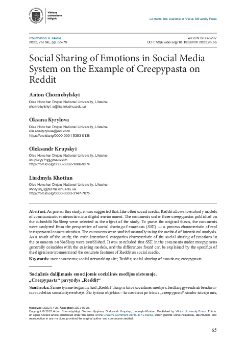 (PDF) Social Sharing of Emotions in Social Media System on the Example ...