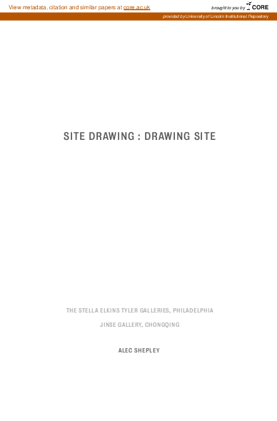 (PDF) Site drawing: drawing site