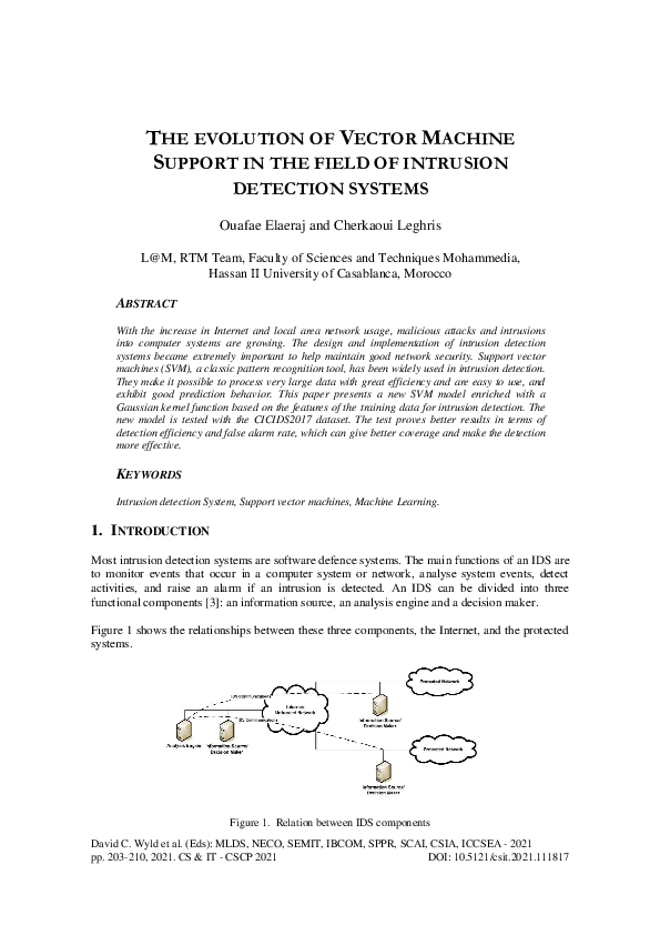 (PDF) The Evolution of Vector Machine Support in the Field of Intrusion Detection Systems