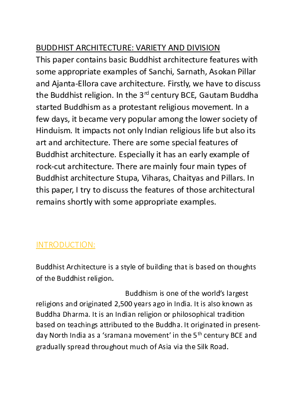 (PDF) Buddhist Architecture