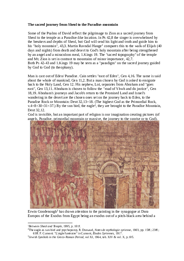 (PDF) The sacred journey from Sheol to the Paradise-mountain