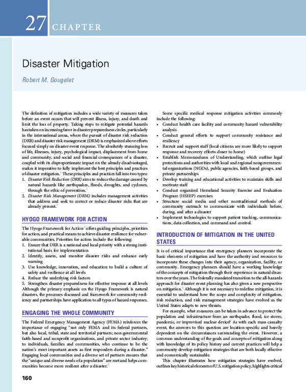 (PDF) Disaster Mitigation