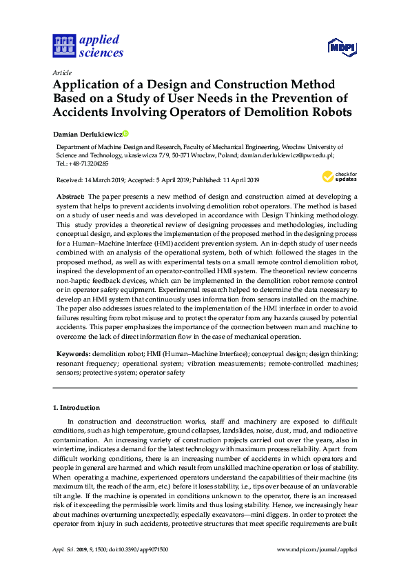 (PDF) Application of a Design and Construction Method Based on a Study ...
