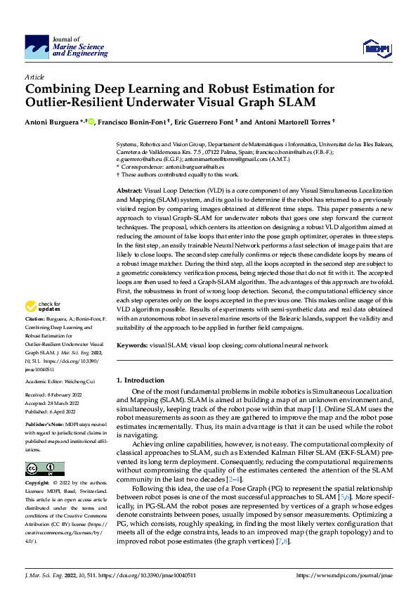 (PDF) Combining Deep Learning and Robust Estimation for Outlier-Resilient Underwater Visual ...