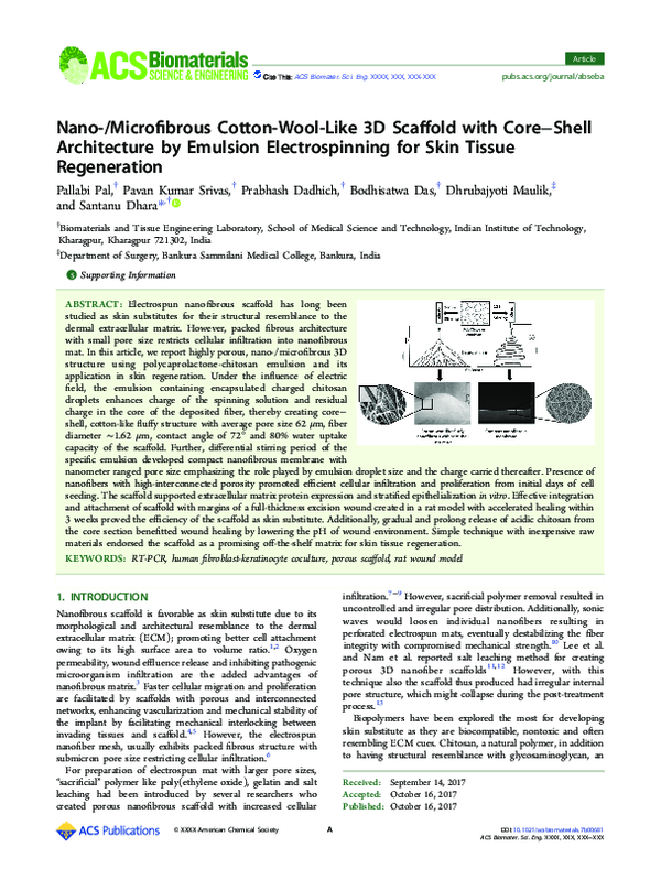 (PDF) Nano-/Microfibrous Cotton-Wool-Like 3D Scaffold with Core–Shell ...