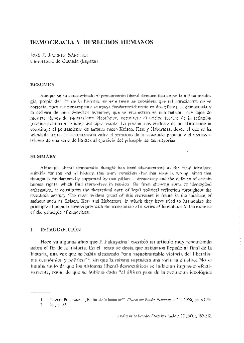 (PDF) Democracia y derechos humanos