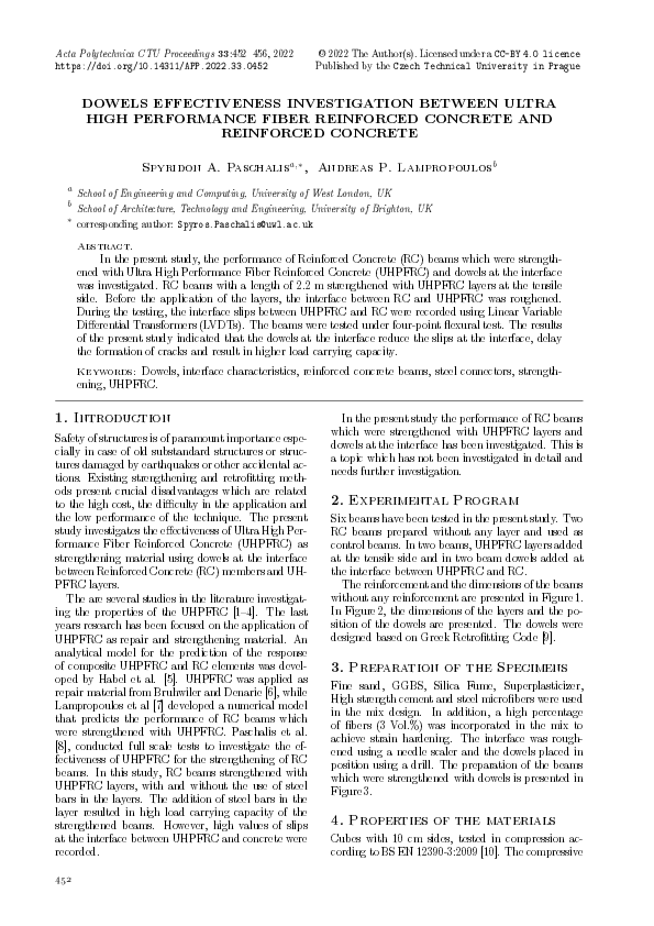 (PDF) Dowels effectiveness investigation between ultra high performance ...