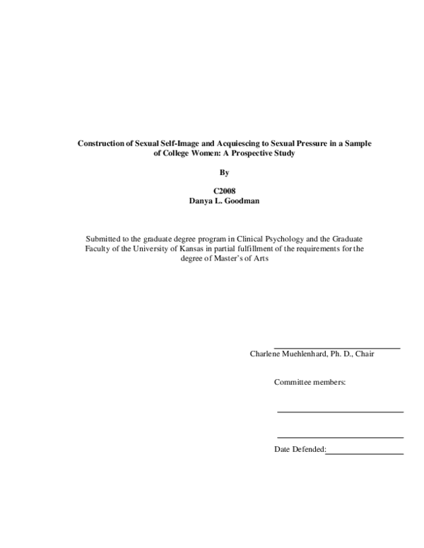 (PDF) Construction of sexual self-image and acquiescing to sexual ...