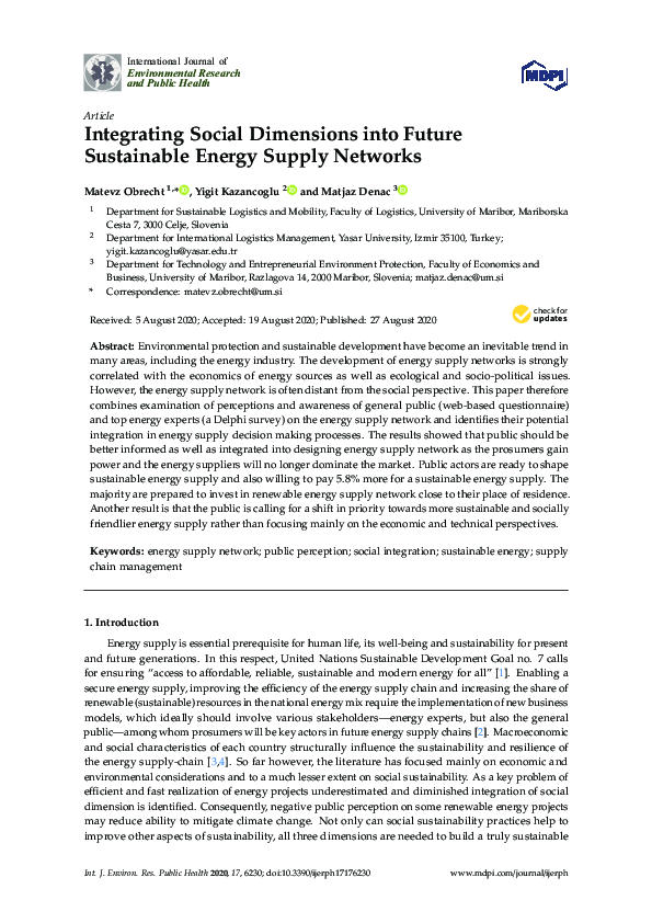 (PDF) Integrating Social Dimensions into Future Sustainable Energy ...