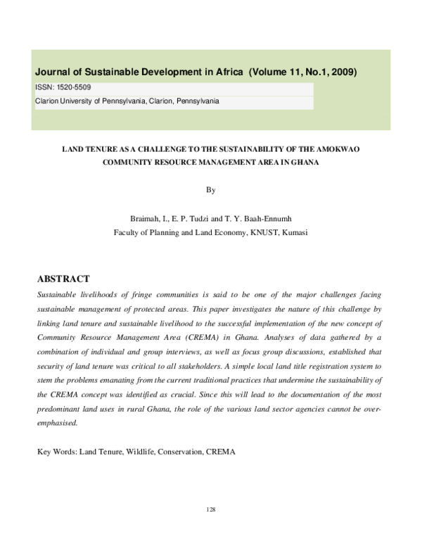 (PDF) Community Resource Management Area in Ghana