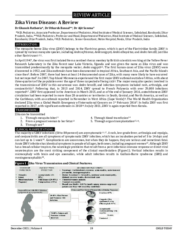 (PDF) Zika Virus Disease: A Review