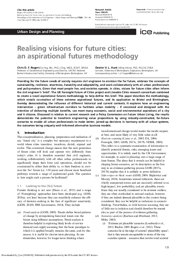 (PDF) Realising visions for future cities: an aspirational futures ...
