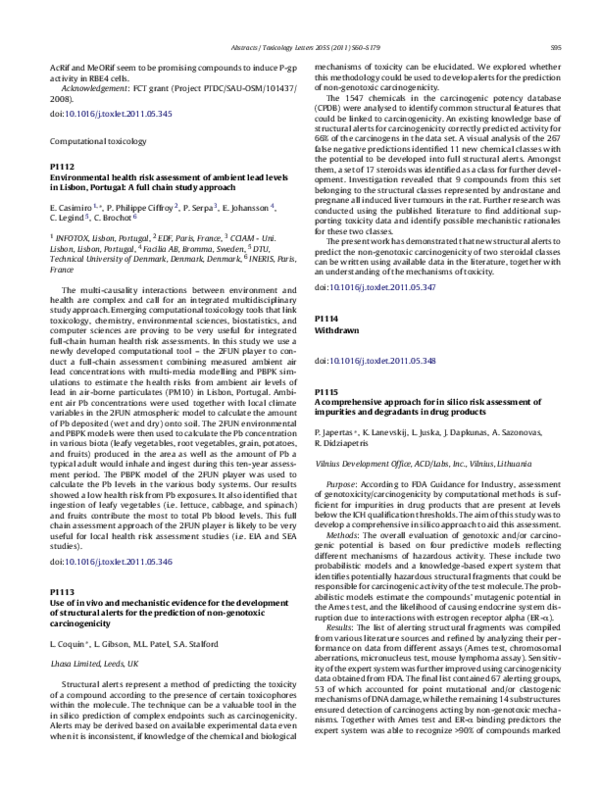 (PDF) A comprehensive approach for in silico risk assessment of ...