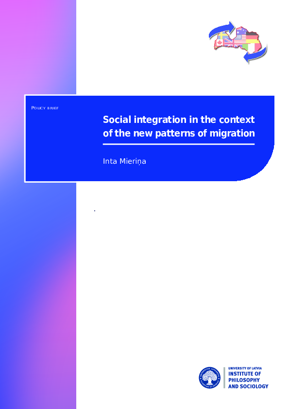 (PDF) Social integration in the context of the new patterns of migration