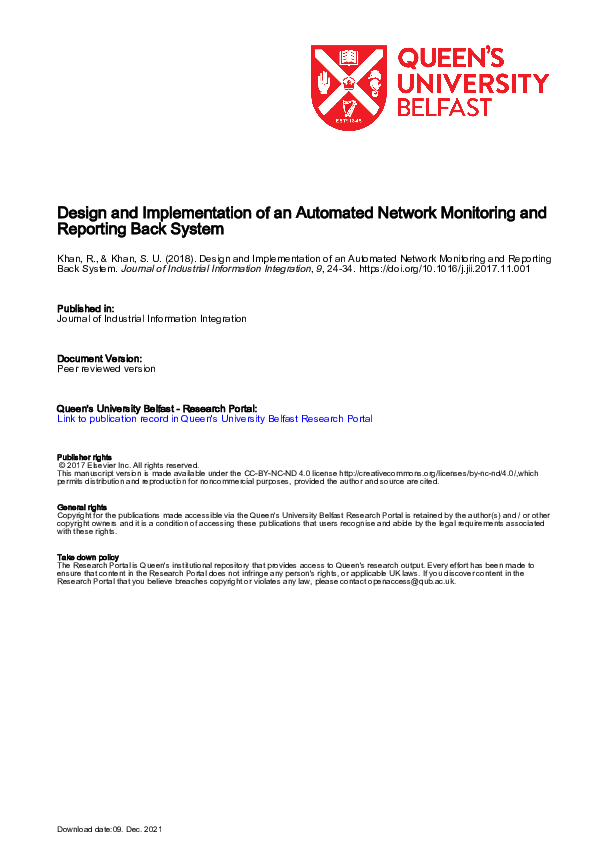 (PDF) Design and implementation of an automated network monitoring and ...