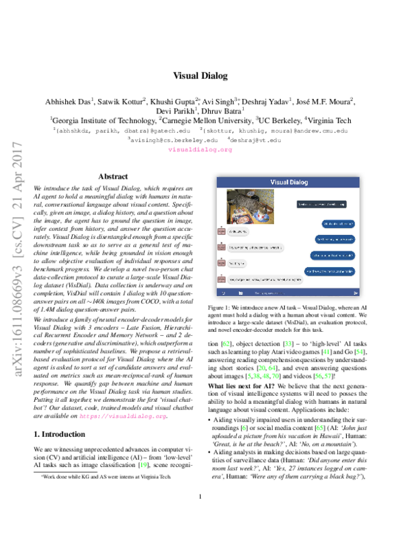(PDF) Visual Dialog | Khushi Gupta - Academia.edu