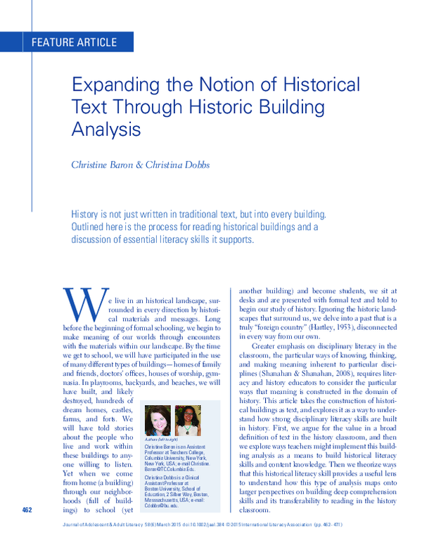 (PDF) Expanding the Notion of Historical Text Through Historic Building ...