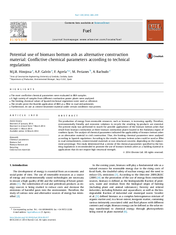 (PDF) Potential use of biomass bottom ash as alternative construction ...