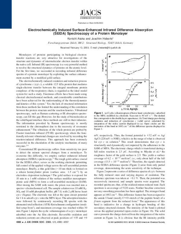 (PDF) Electrochemically Induced Surface-Enhanced Infrared Difference Absorption (SEIDA ...