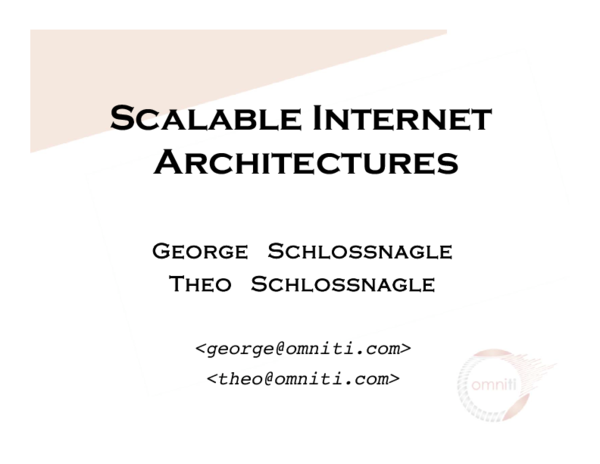(PDF) Scalable Internet Architectures