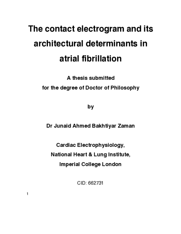 (PDF) The contact electrogram and its architectural determinants in ...