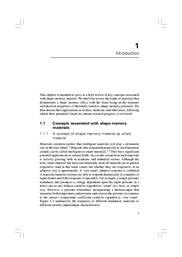 (PDF) Shape Memory Polymers and Textiles