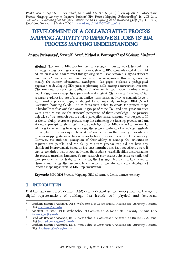 (PDF) Development of a Collaborative Process Mapping Activity to ...