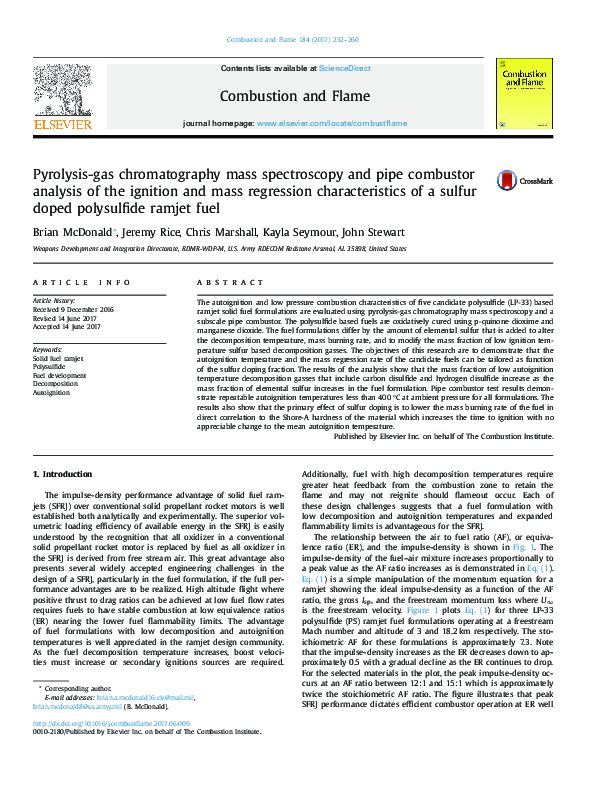 (PDF) Pyrolysis/gas chromatography/mass spectroscopy analysis of the ...