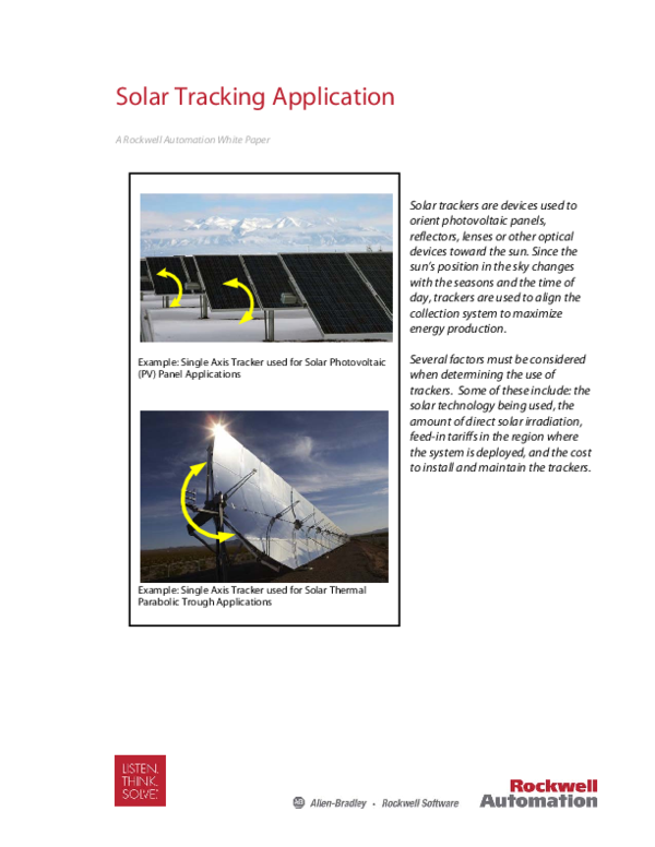 (PDF) Solar Tracking Application