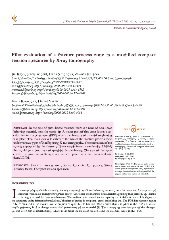 (PDF) Pilot evaluation of a fracture process zone in a modified compact ...