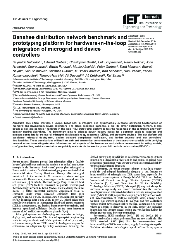 (PDF) Banshee distribution network benchmark and prototyping platform ...