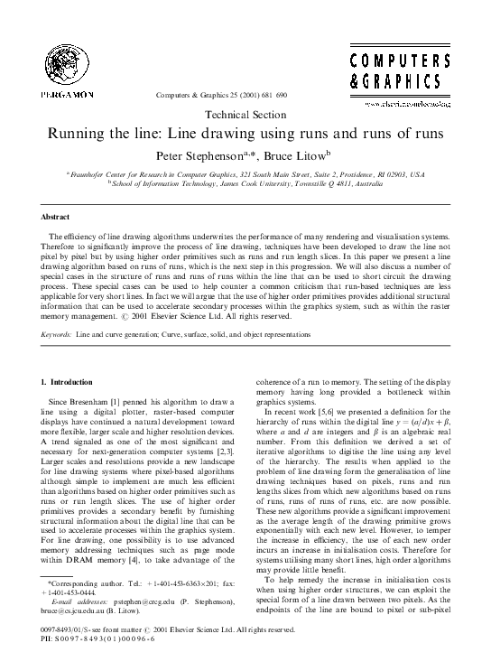 (PDF) Running the line: Line drawing using runs and runs of runs