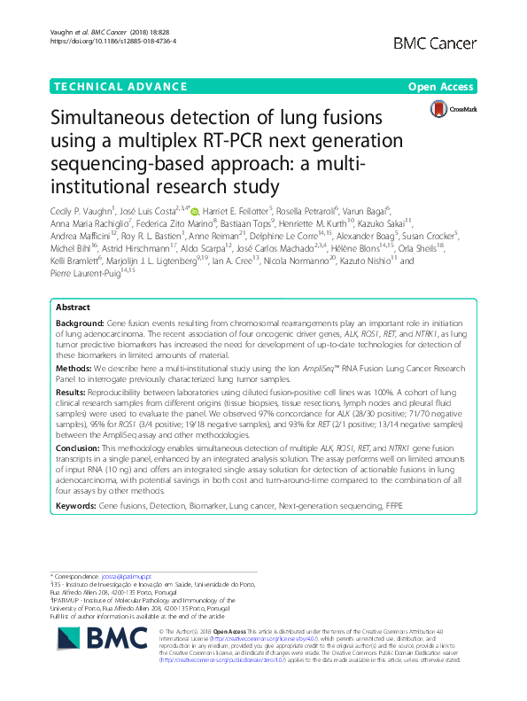 (PDF) Simultaneous detection of lung fusions using a multiplex RT-PCR ...