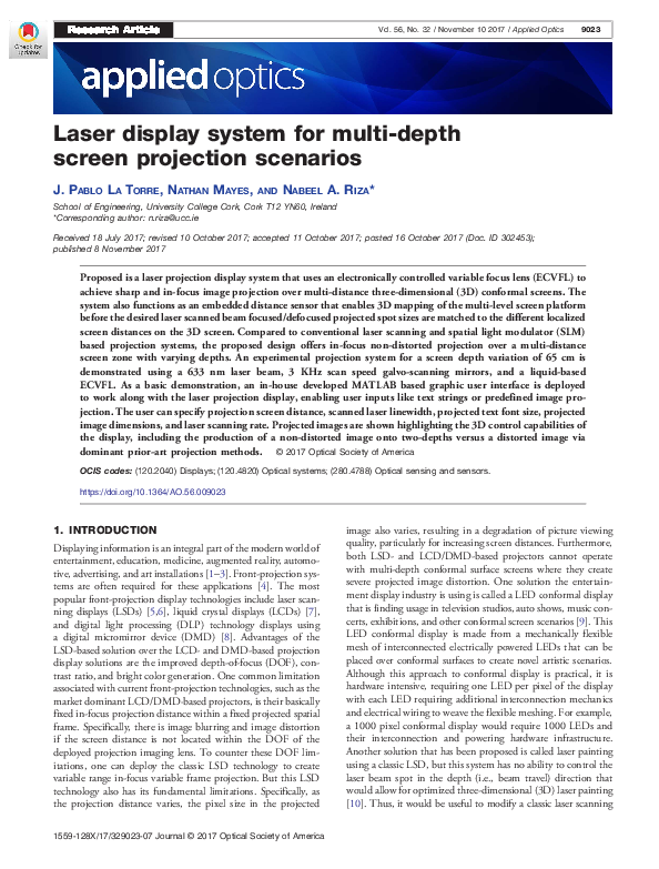 (PDF) Laser display system for multi-depth screen projection scenarios ...