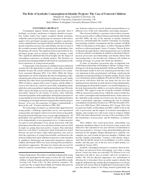 (PDF) The role of symbolic consumption in identity projects: the case ...