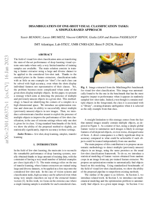(PDF) Disambiguation of One-Shot Visual Classification Tasks: A Simplex ...