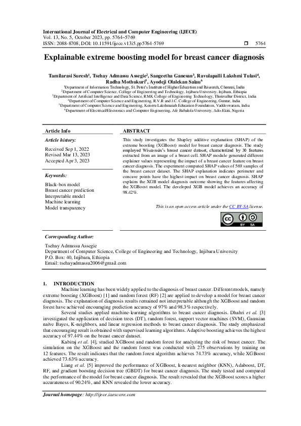 (PDF) Explainable extreme boosting model for breast cancer diagnosis ...