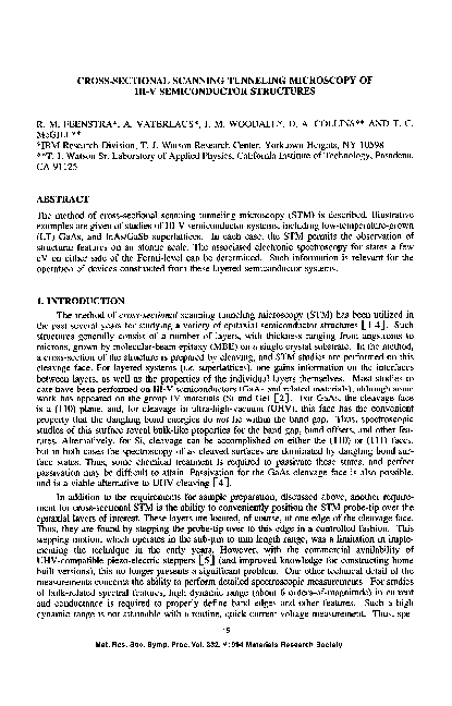 (PDF) Cross-sectional scanning tunneling microscope (STM) study of Mn ...