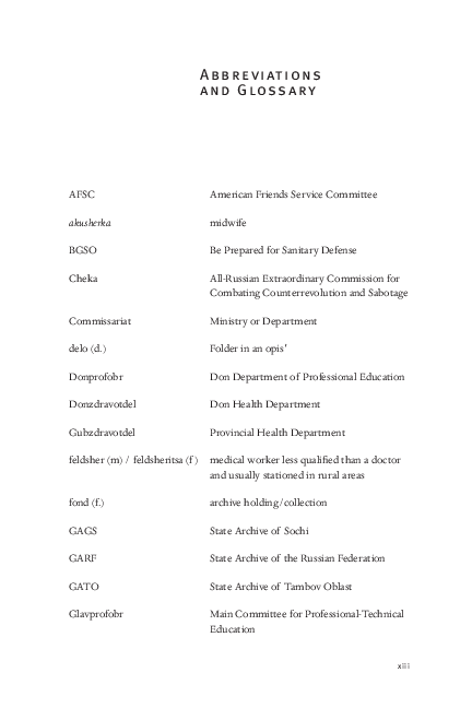 (PDF) Abbreviations and Glossary