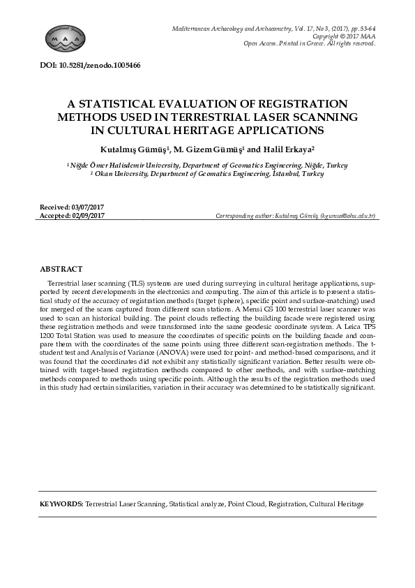 (PDF) A Statistical Evaluation Of Registration Methods Used In ...