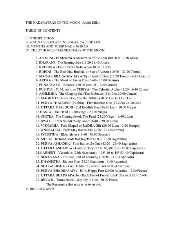 The nakshatras the stars beyond the zodiac pdf - Horoscopeaz.com