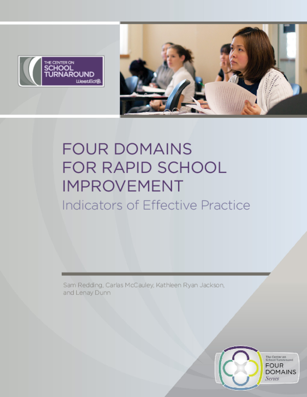 (PDF) Four Domains for Rapid School Improvement: Indicators of ...
