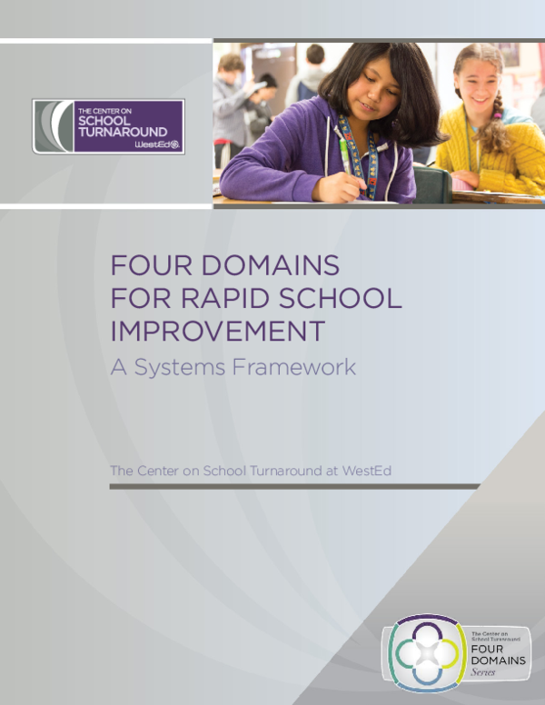 (PDF) Four Domains for Rapid School Improvement: A Systems Framework ...