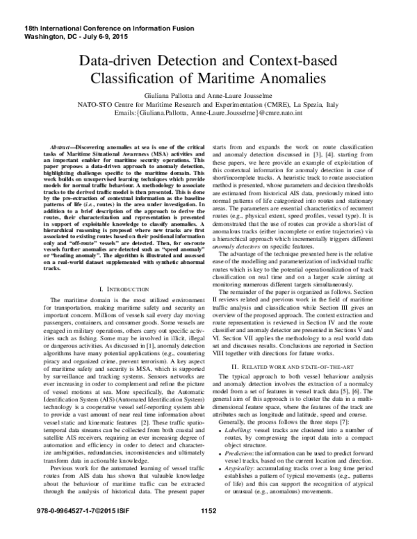 Pdf Data Driven Detection And Context Based Classification Of