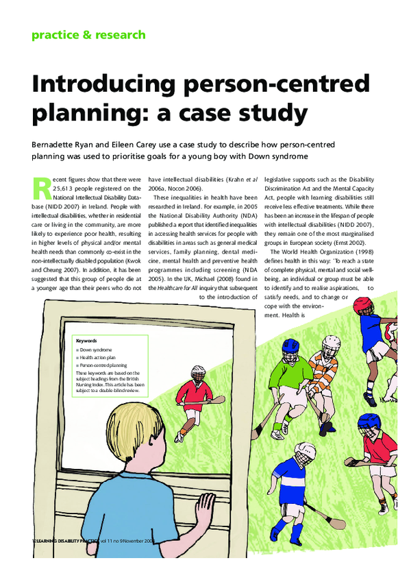 (PDF) Introducing person-centred planning: a case study