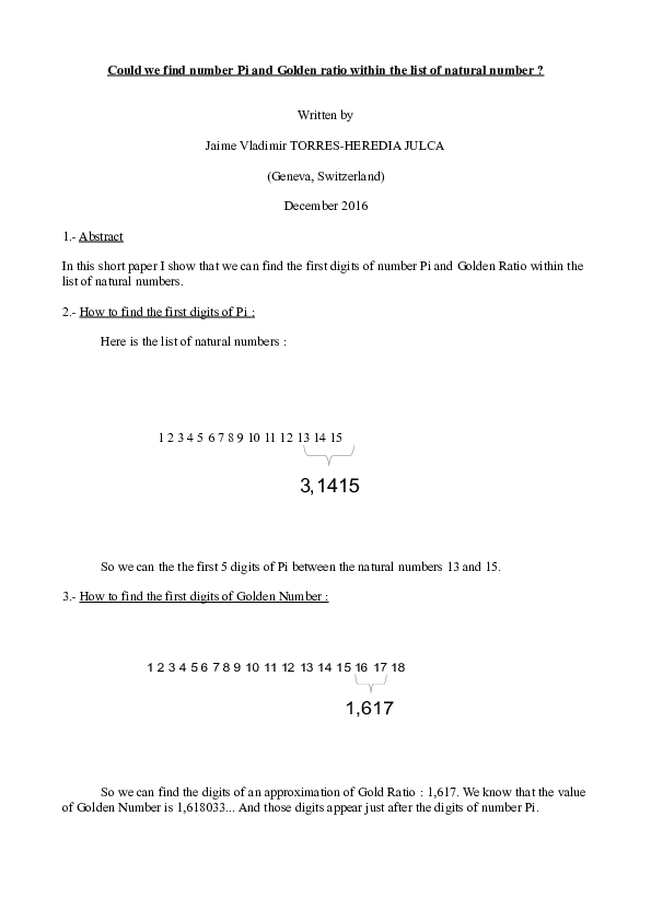 (PDF) Could We Find Number pi and Golden Ratio Within the List of ...
