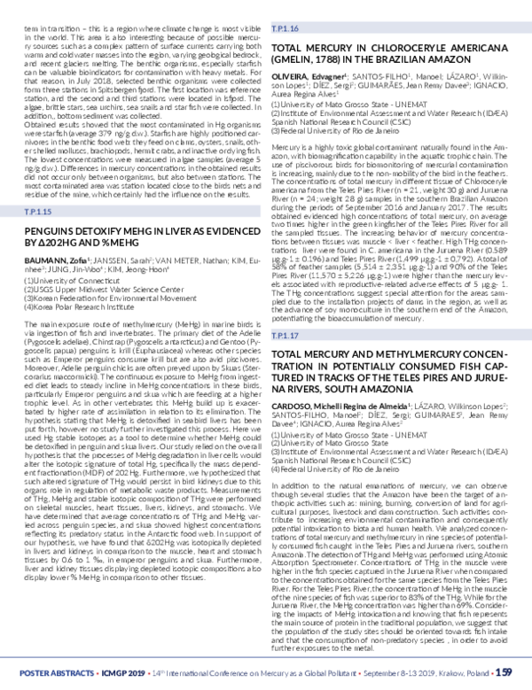(PDF) Total Mercury and Methylmercury Concentration in Potentially ...