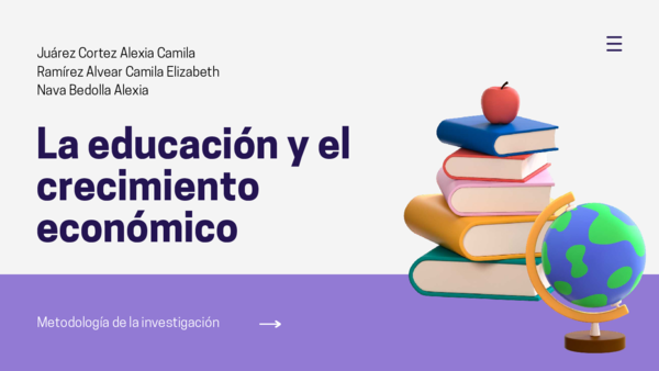 (PDF) La educación y el crecimiento económico Metodología de la investigación