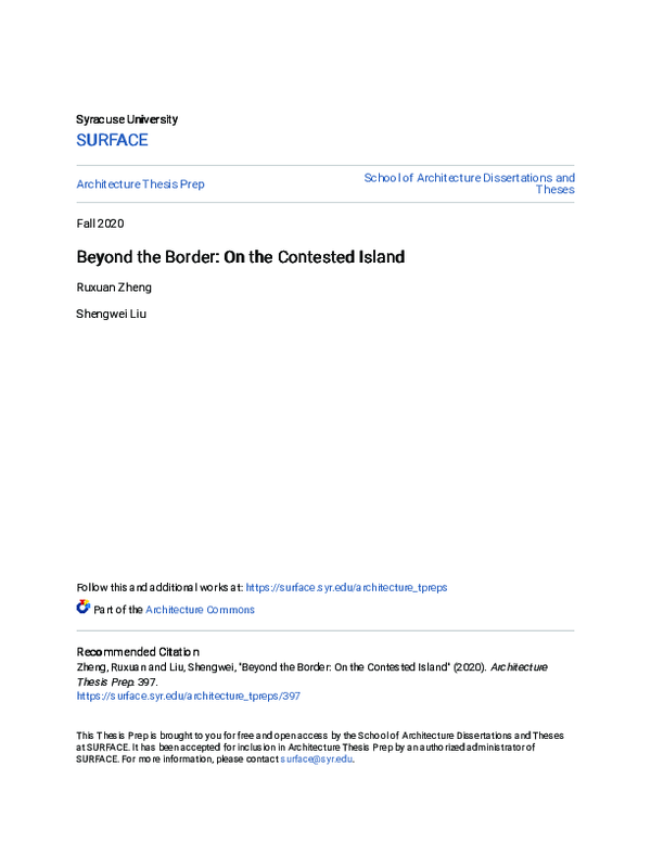 (PDF) Beyond the Border: On the Contested Island