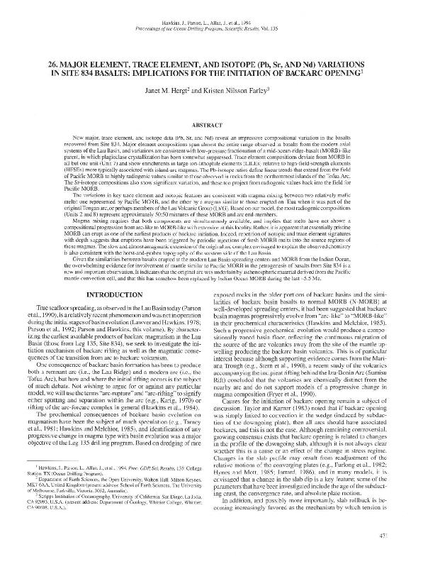 (PDF) Major Element, Trace Element, and Isotope (Pb, Sr, and Nd ...